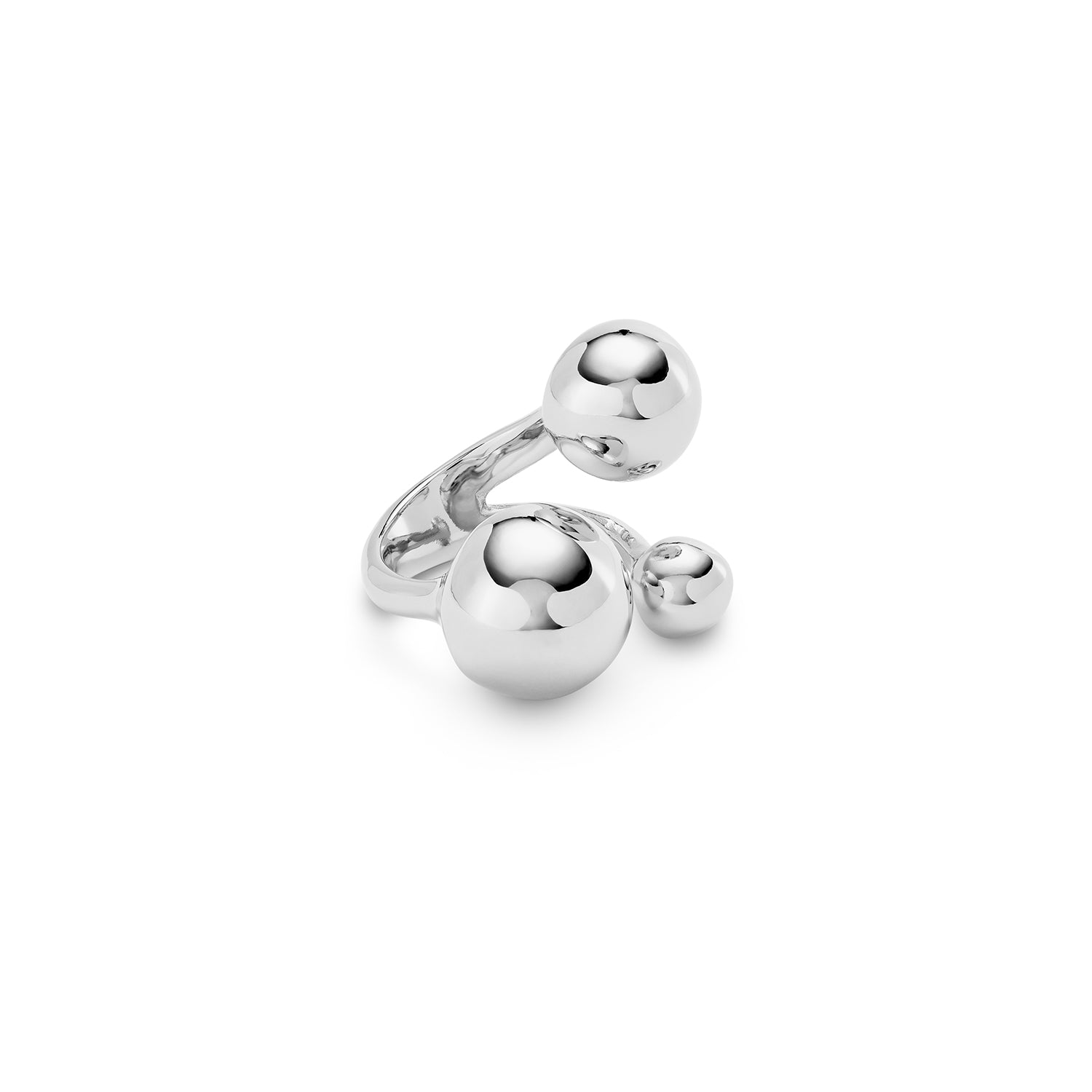 SER INTREPIDA SPHERE WRAP SILVER RING – UNOde50