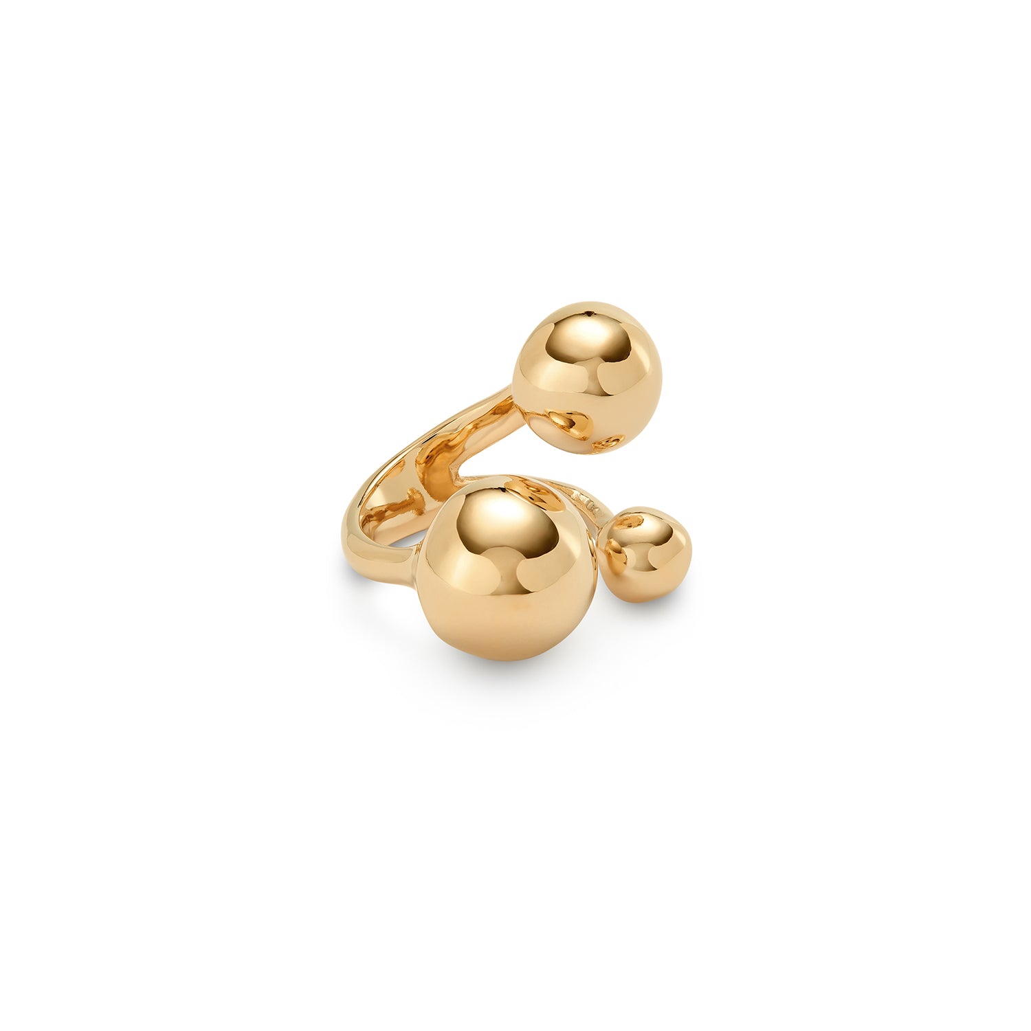 SER INTREPIDA SPHERE WRAP GOLD RING – UNOde50